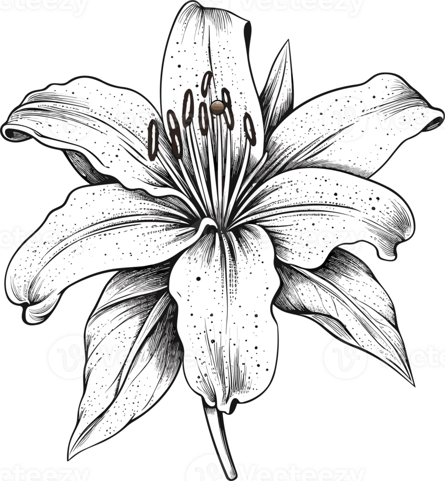 Lily Hand Drawn Illustration 26414379 Png