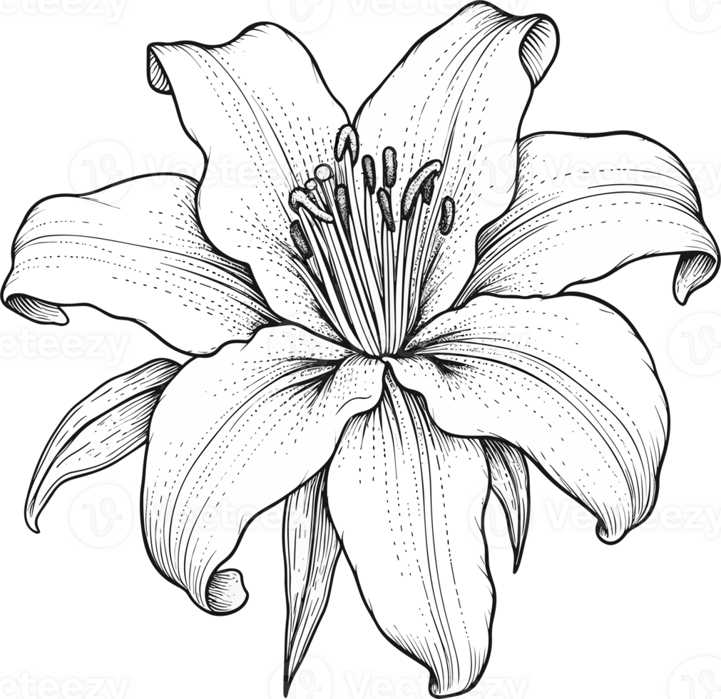 Lily Hand Drawn Illustration 26414424 PNG Lily Hand Drawn Illustration 26414424 PNG