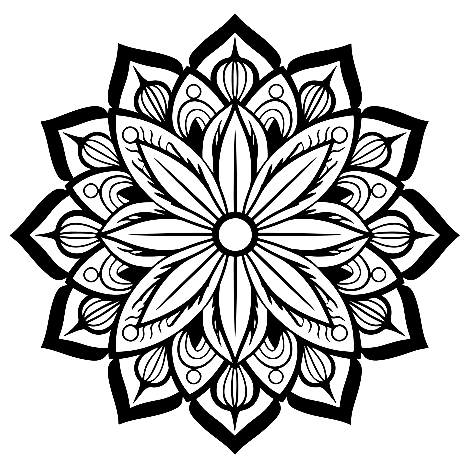 Mandala Design Illustration Mandala Coloring Pages Laser Cut Files