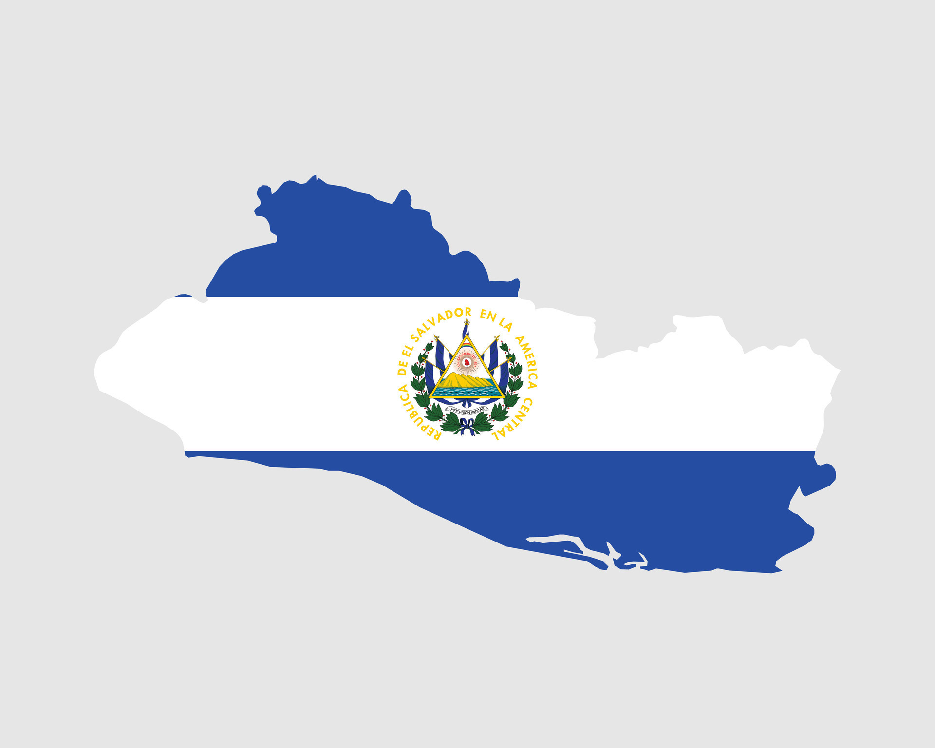 El Salvador Map Flag Map Of The Republic Of El Salvador With The