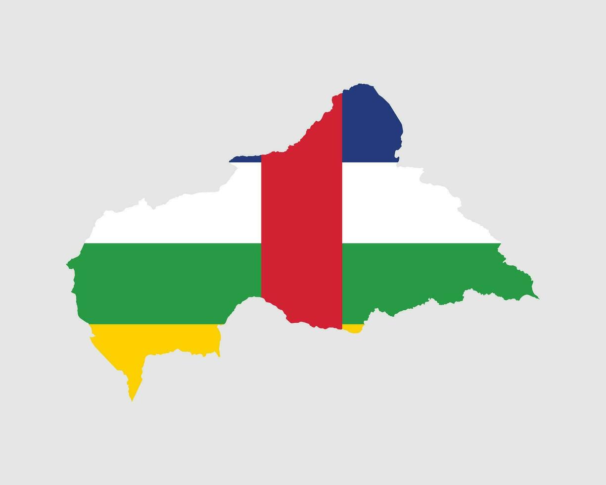 Central African Republic Map Flag Map Of Central African Republic With