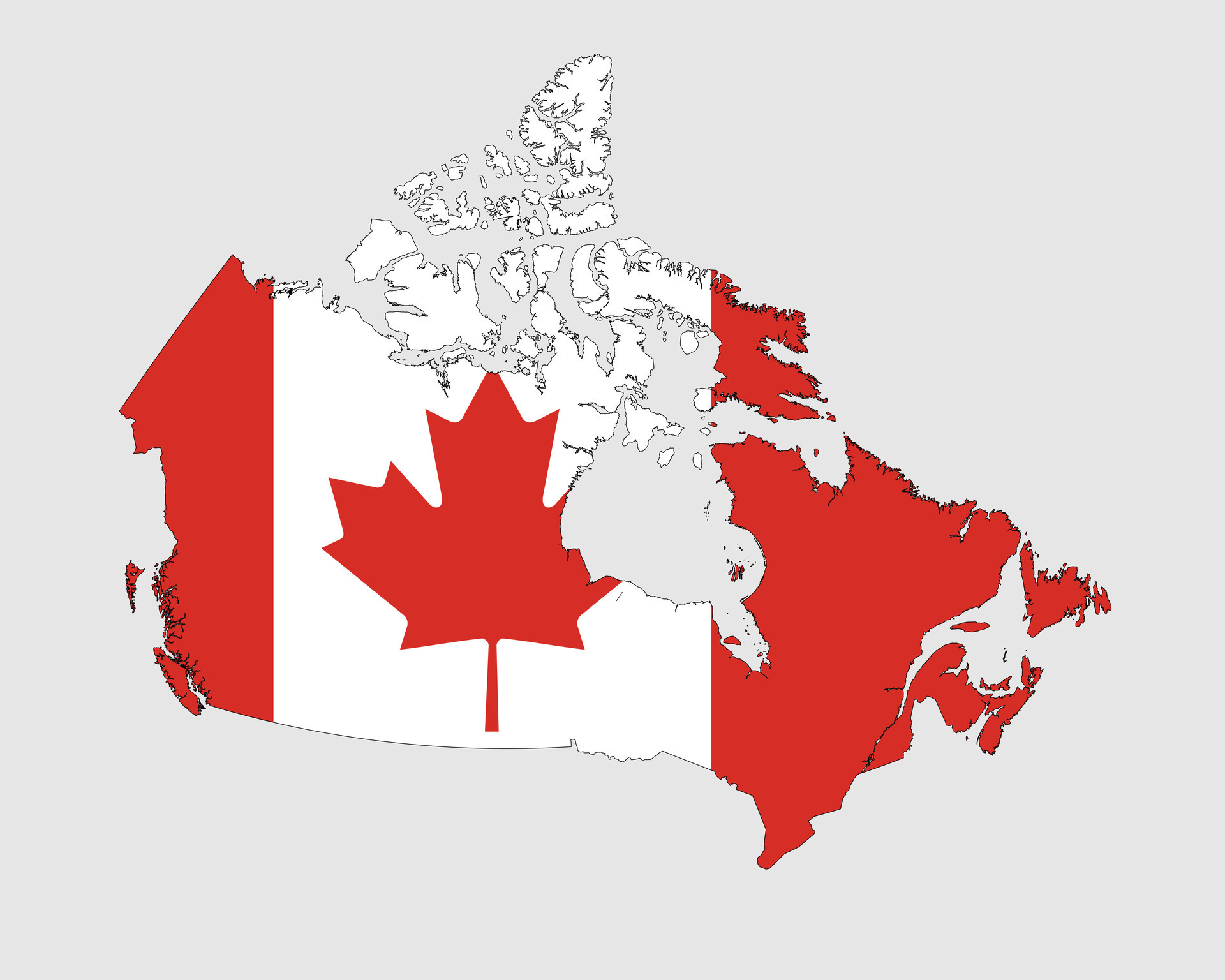Canada Map Flag. Map of Canada with the Canadian country flag. Vector Illustration. 26423188 ...