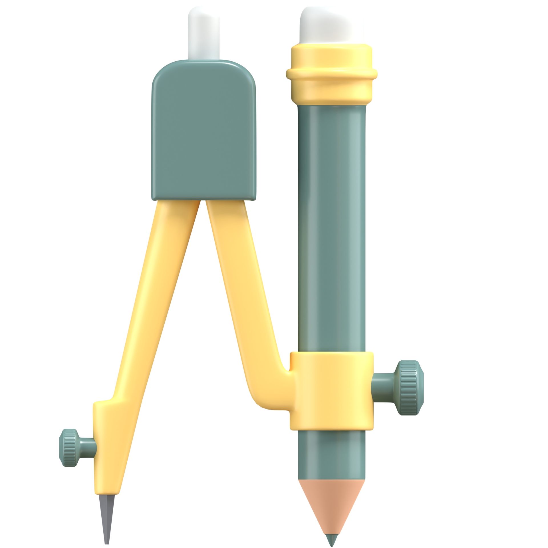3d Illustration Of Compass Ruler With High Quality Render 26425889 Png