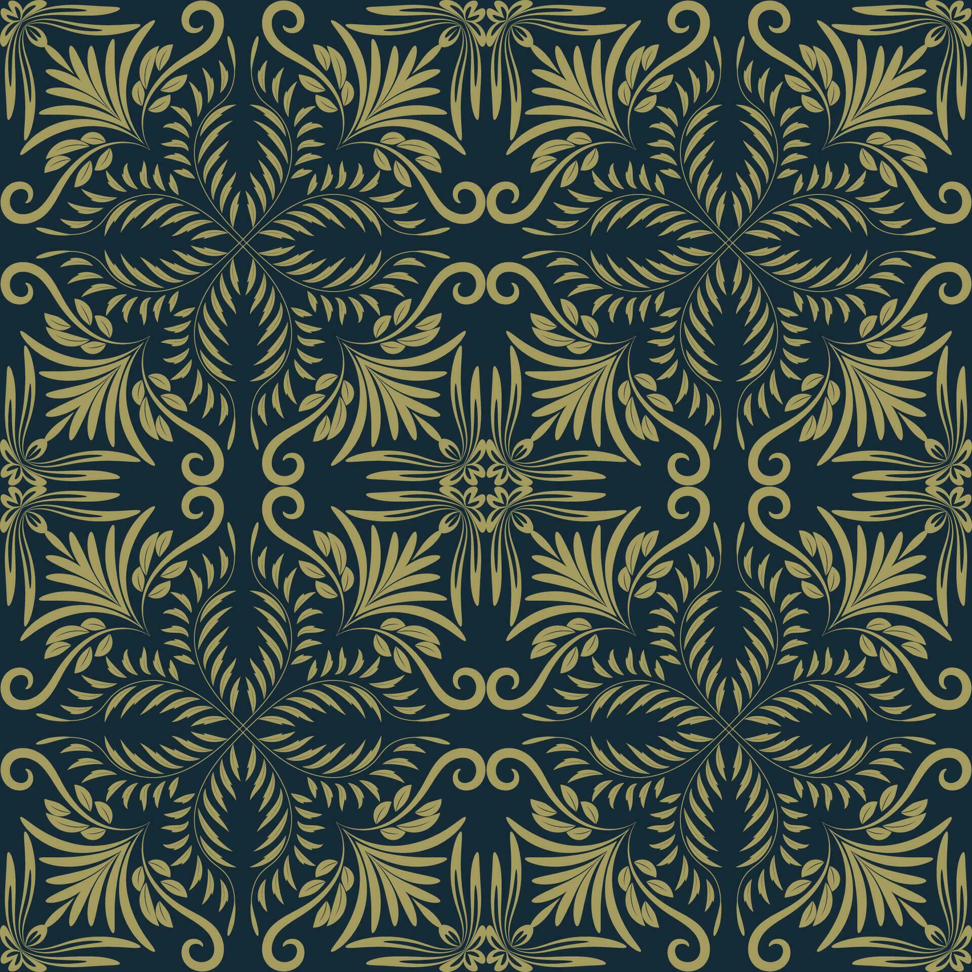 luxurious Two-color vector floral pattern. Design for wallpaper ...