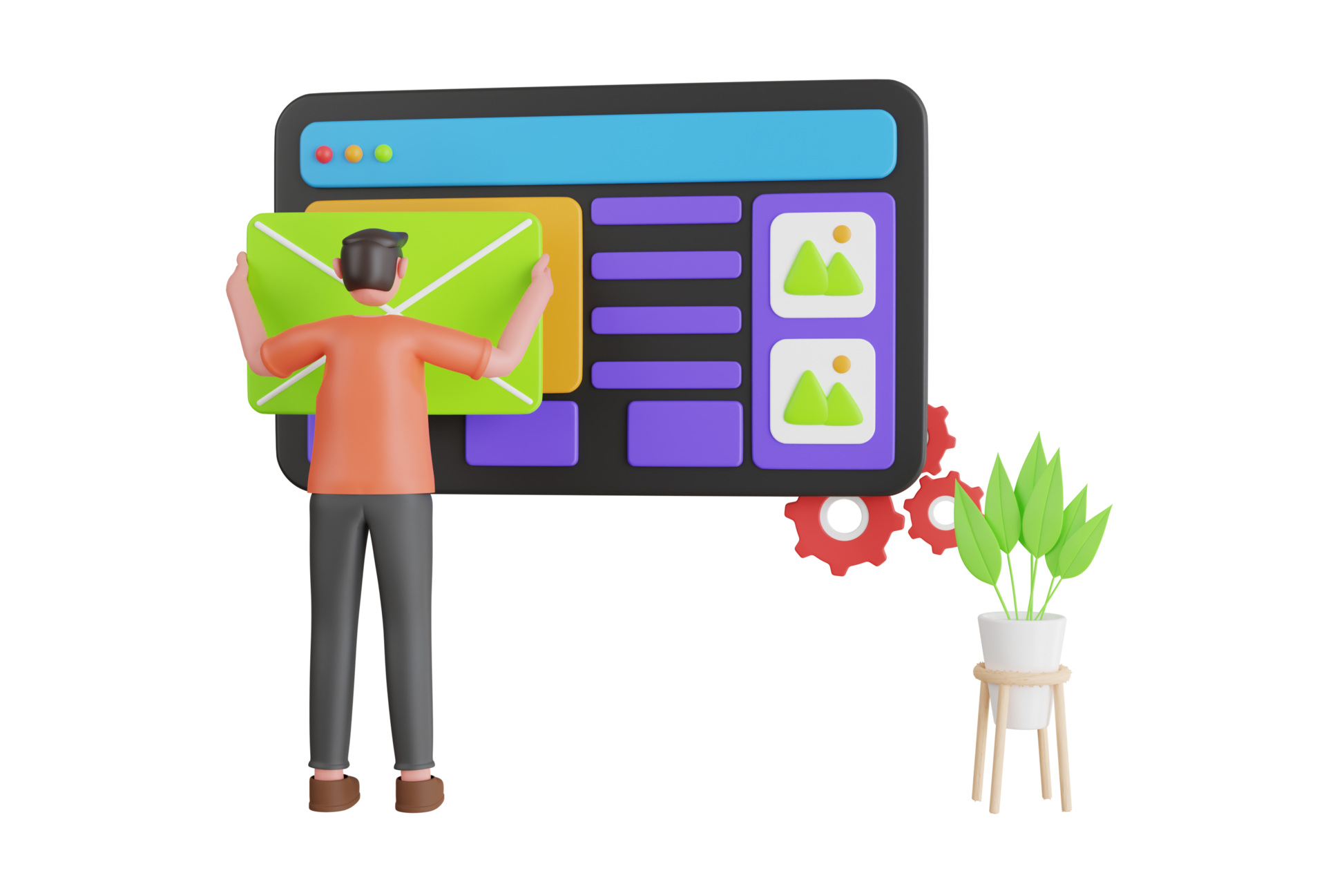 Web Ui Ux Design Web Development Concept Ui And Ux Designers Creating Functional Web Interface