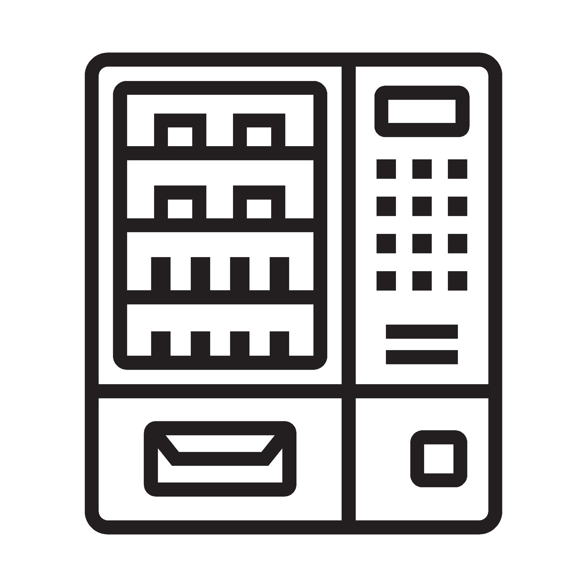 vending machine icon vector 26428978 Vector Art at Vecteezy