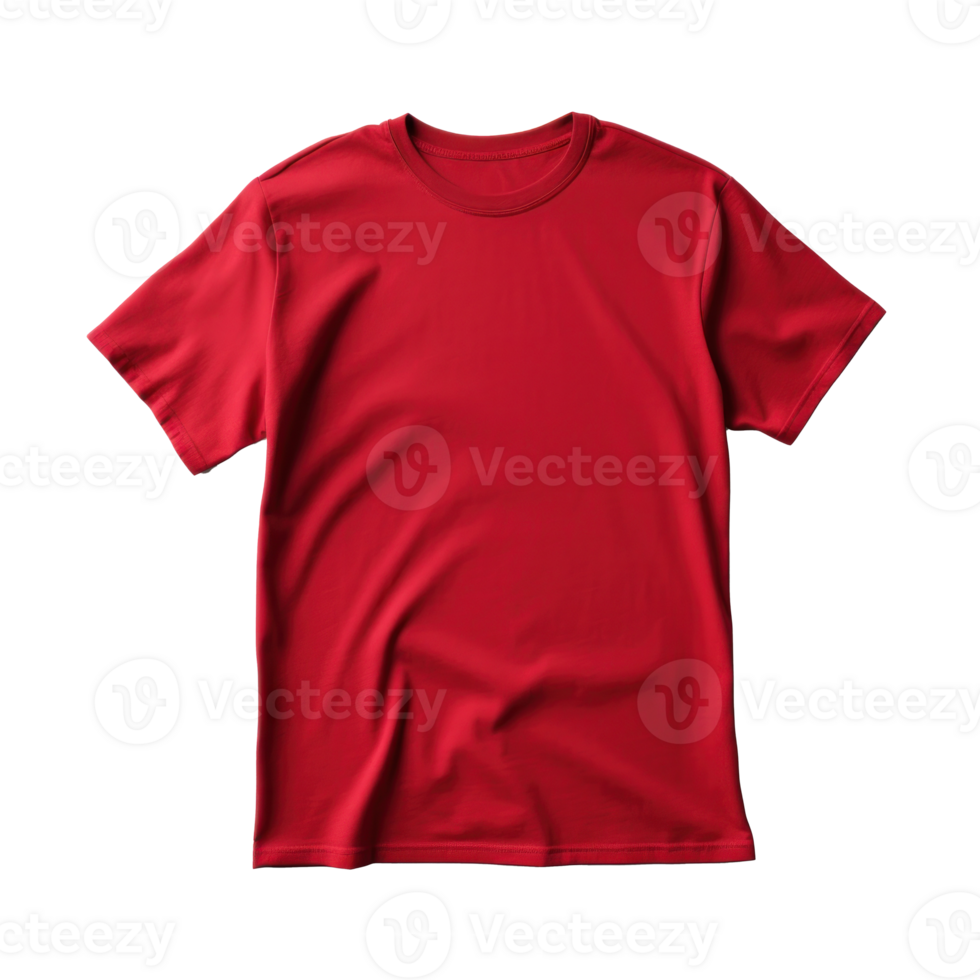 Red T-Shirt Mockup Isolated 26431484 PNG