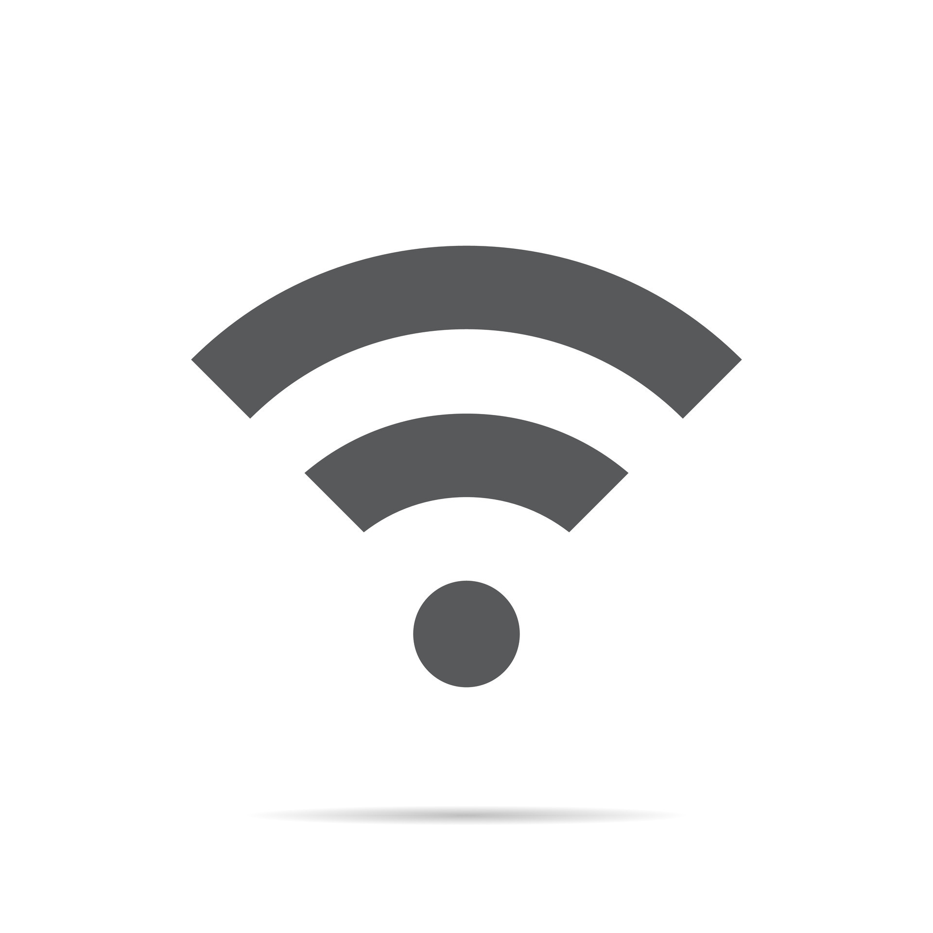 Wifi Network Icon Vector Wireless Fidelity Signal Connection Symbol