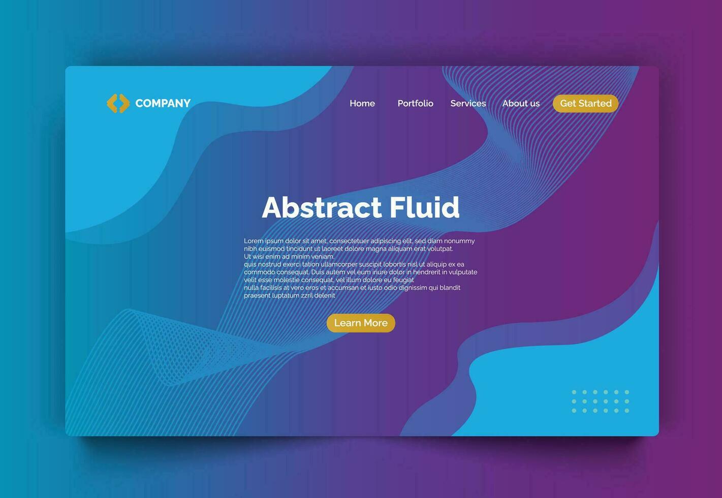 Modern abstract fluid design template, concepts for website development, vector illustration ...
