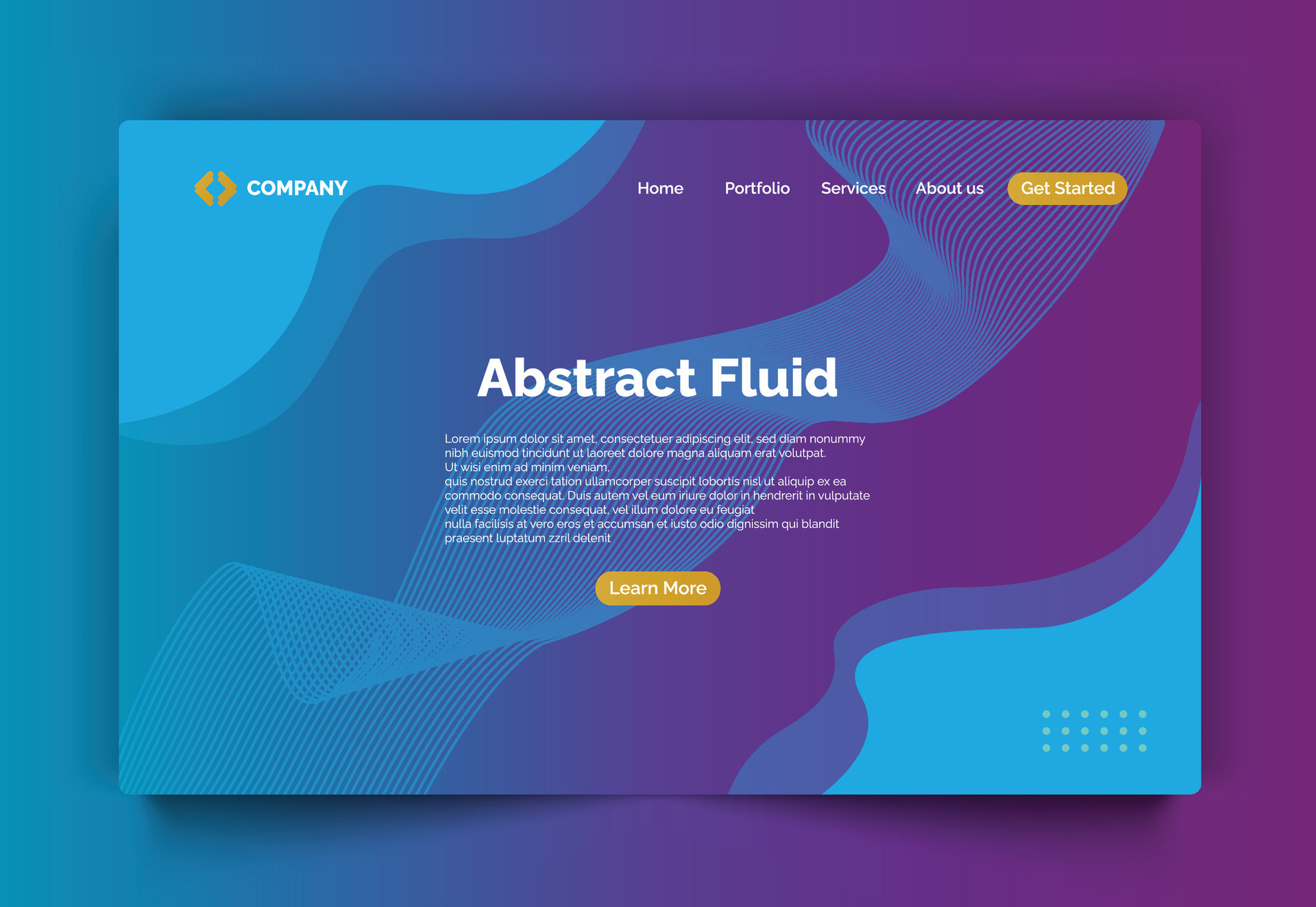Modern abstract fluid design template, concepts for website development ...