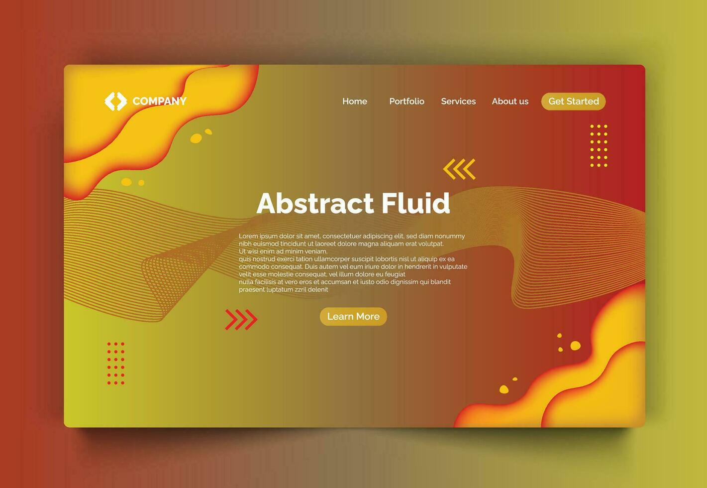 Modern abstract fluid design template, concepts for website development, vector illustration ...