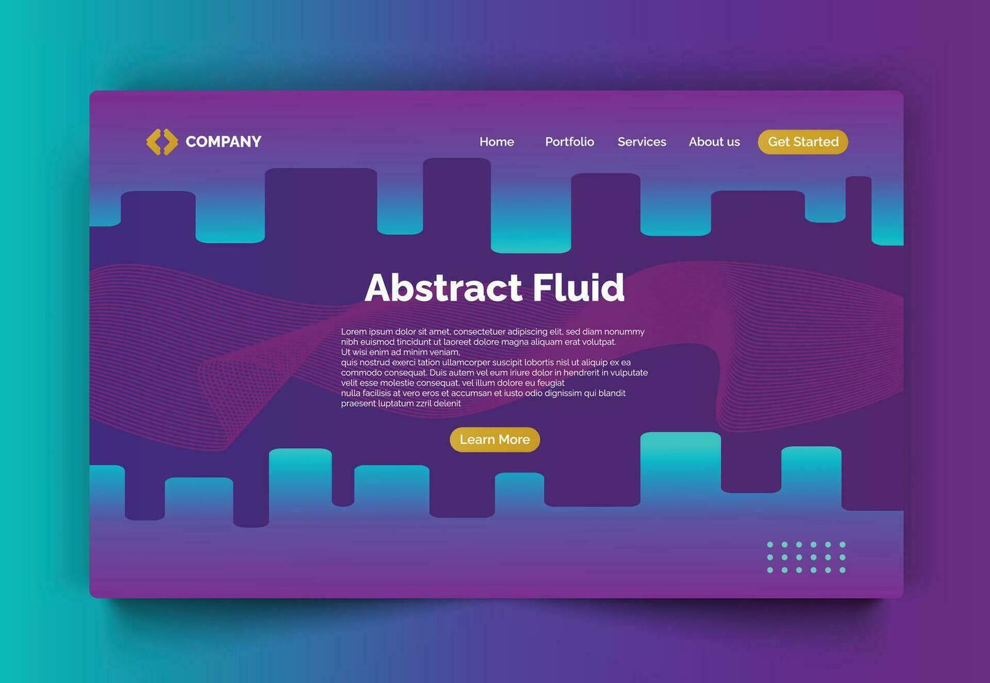 Modern abstract fluid design template, concepts for website development ...