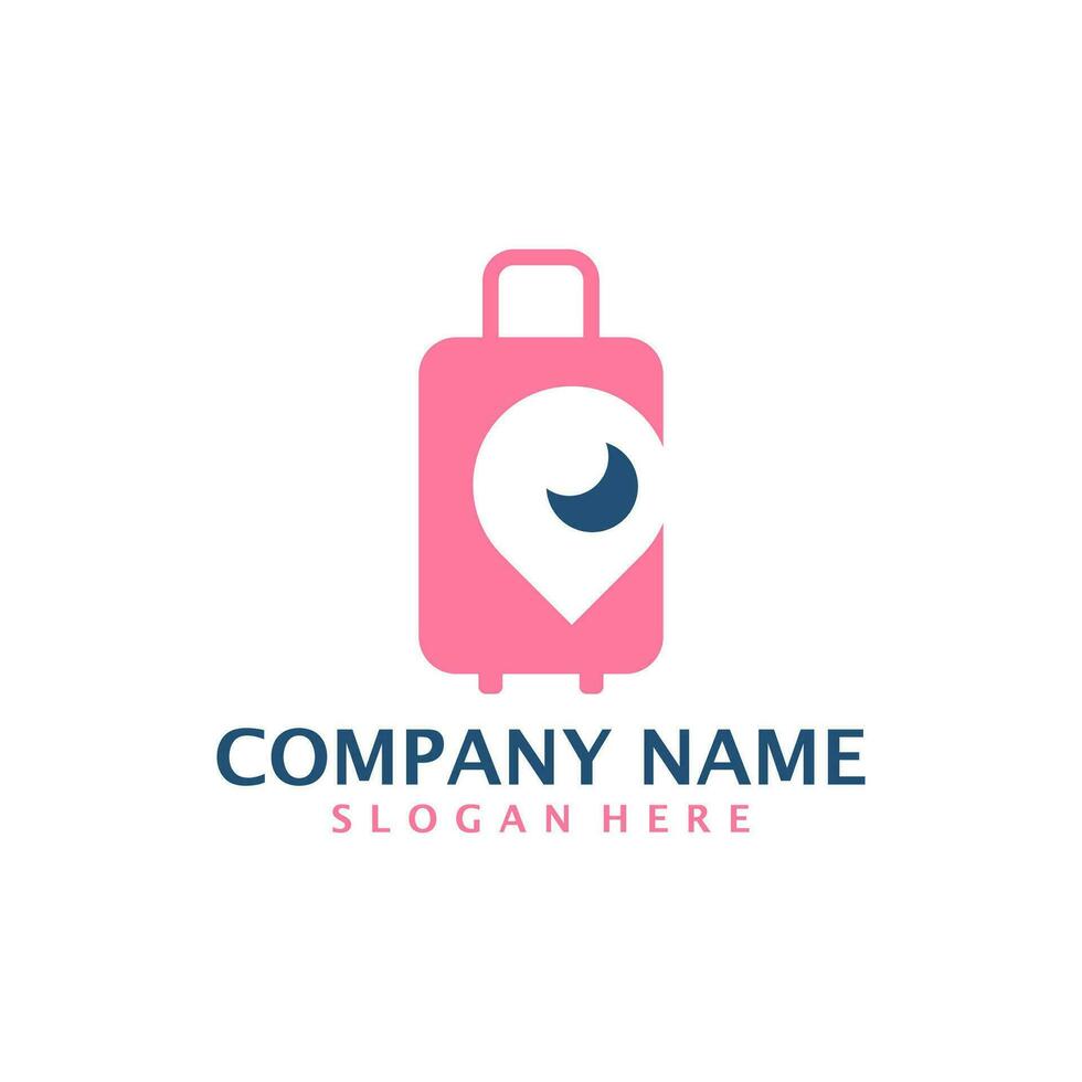 Suitcase with Point logo design vector. Suitcase logo design template concept 26443959 Vector ...