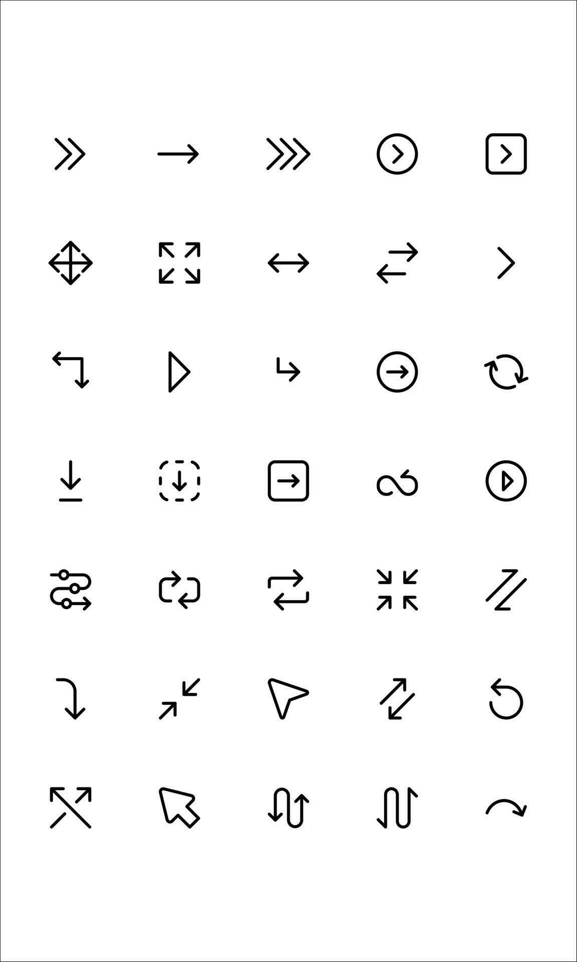 Arrow Related Vector Line Icon Simple Set Contains Icons Like Arrow Icon Double Arrow Icon