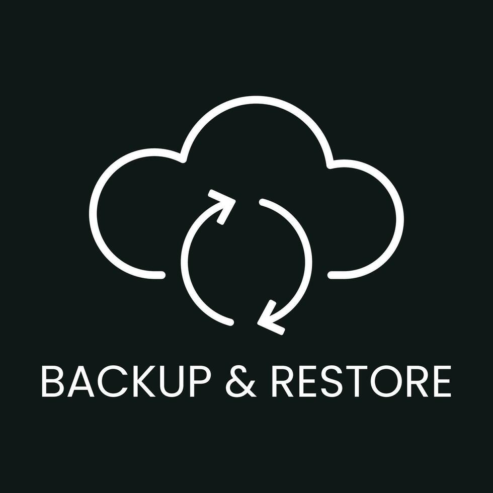 vector icon cloud backup and restore 26444061 Vector Art at Vecteezy