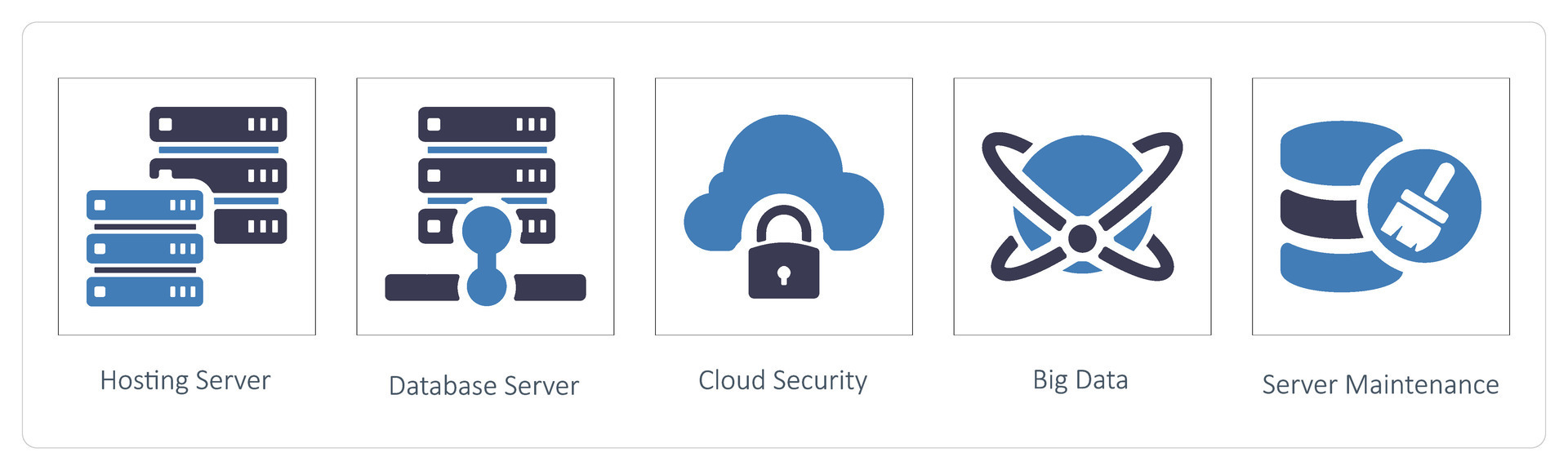 hosting server and database server 26445138 Vector Art at Vecteezy