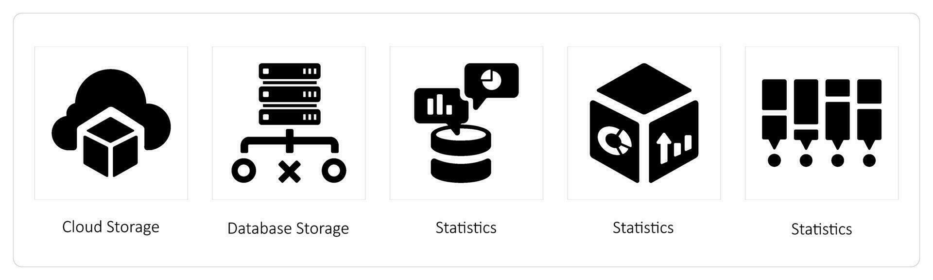 Cloud Storage and database storage 26447547 Vector Art at Vecteezy
