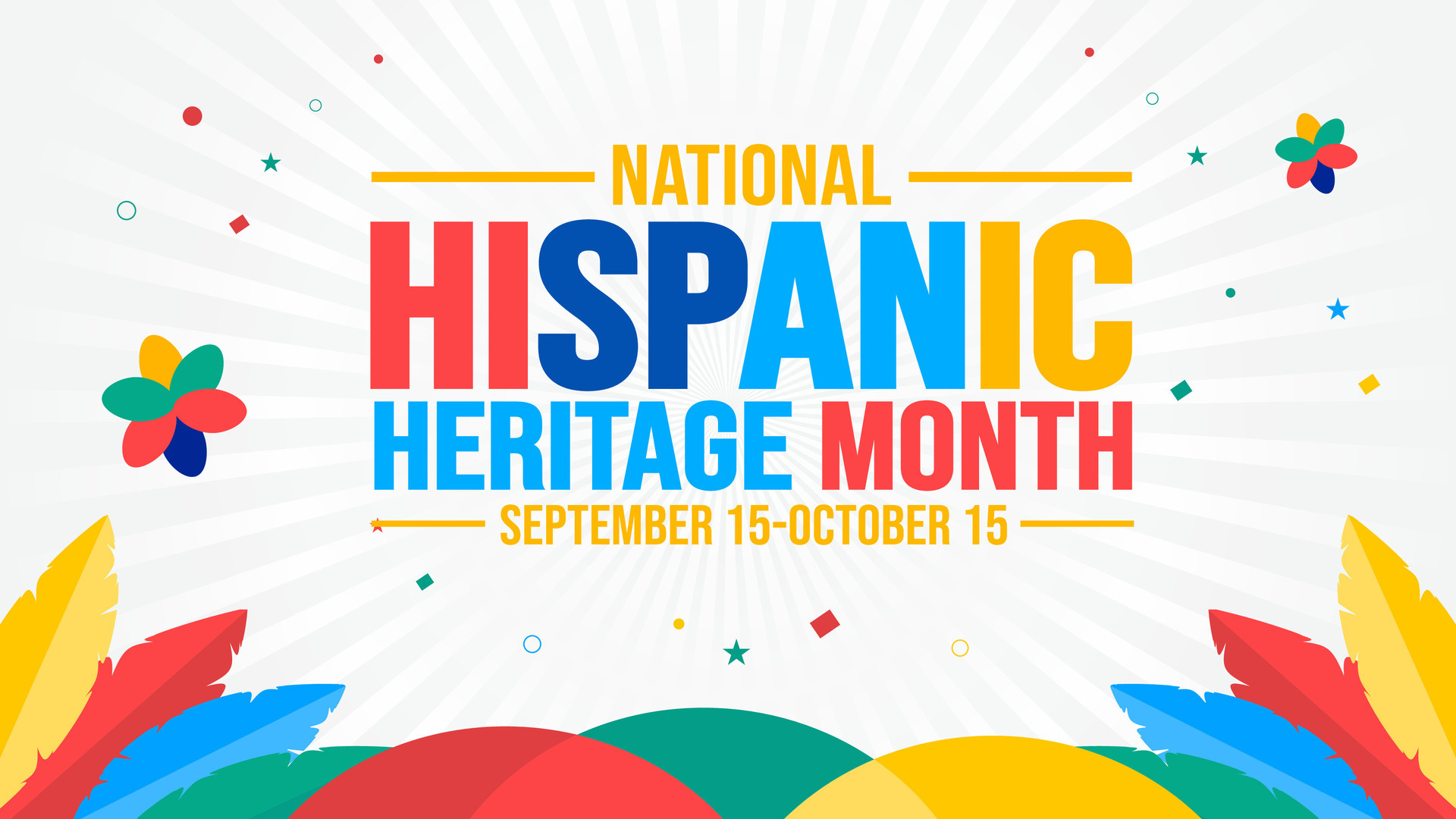 National Hispanic Heritage Month Celebration Colorful Background