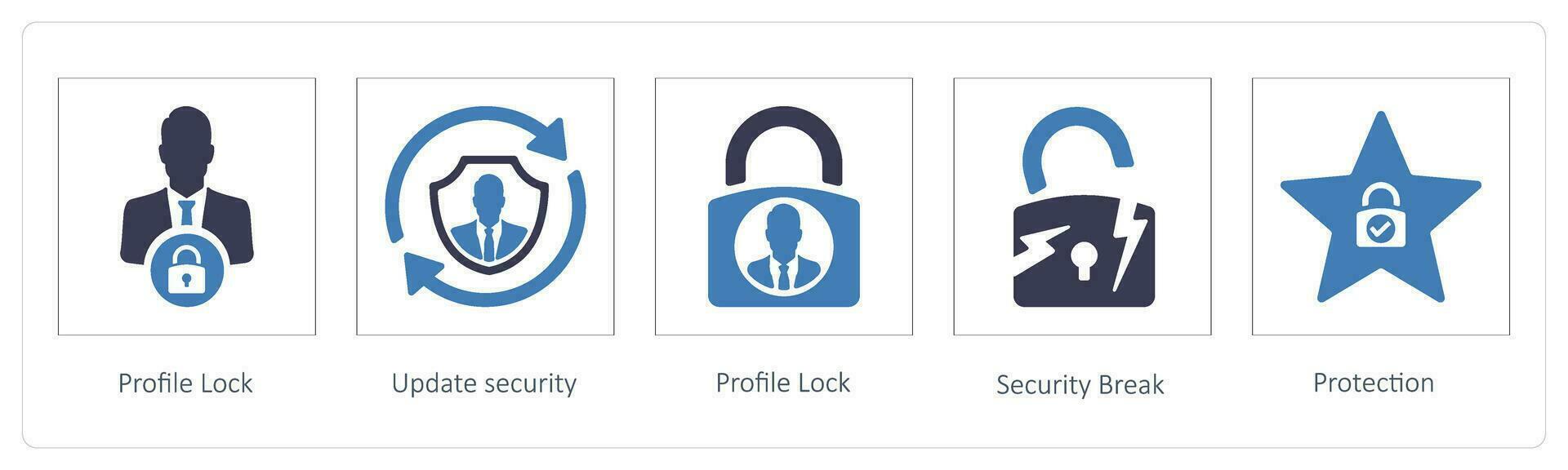 Profile Lock Update Security 26452011 Vector Art At Vecteezy