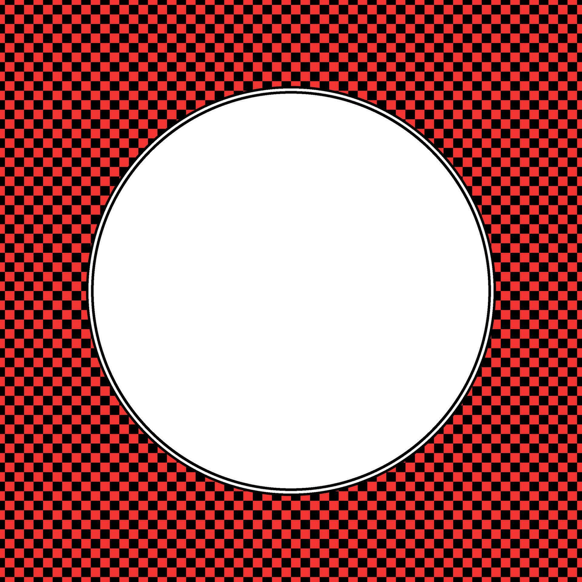 Black and red checkered pattern with white circle in center ...