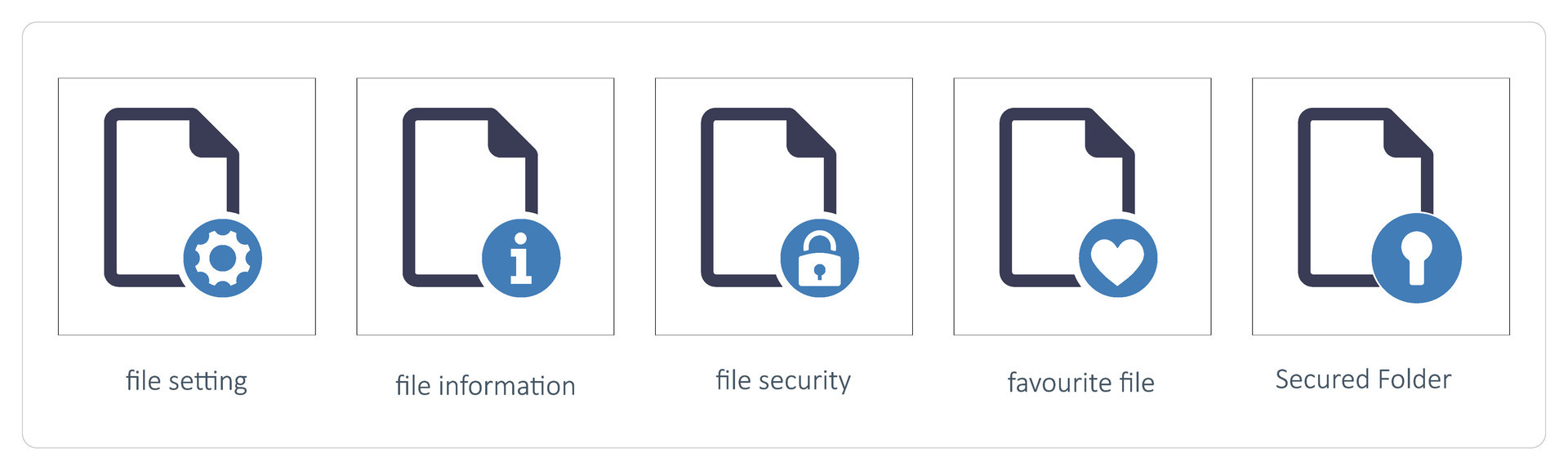 File Setting File Information File Security 26452140 Vector Art At 5110