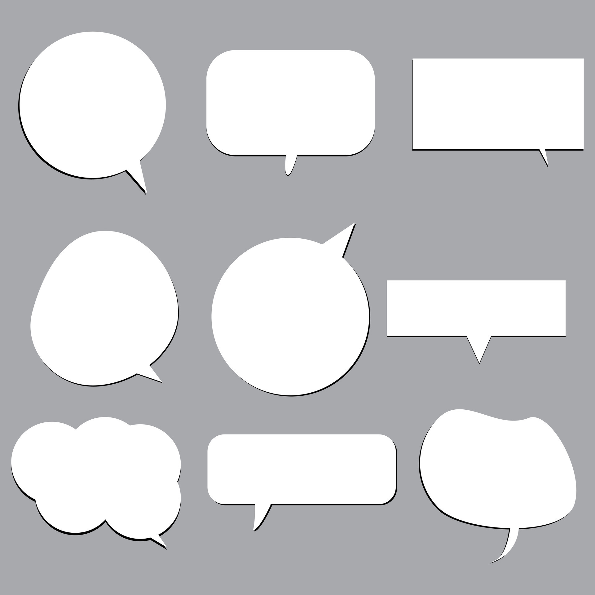free vector speech bubble pack chat cloud 26452331 Vector Art at Vecteezy