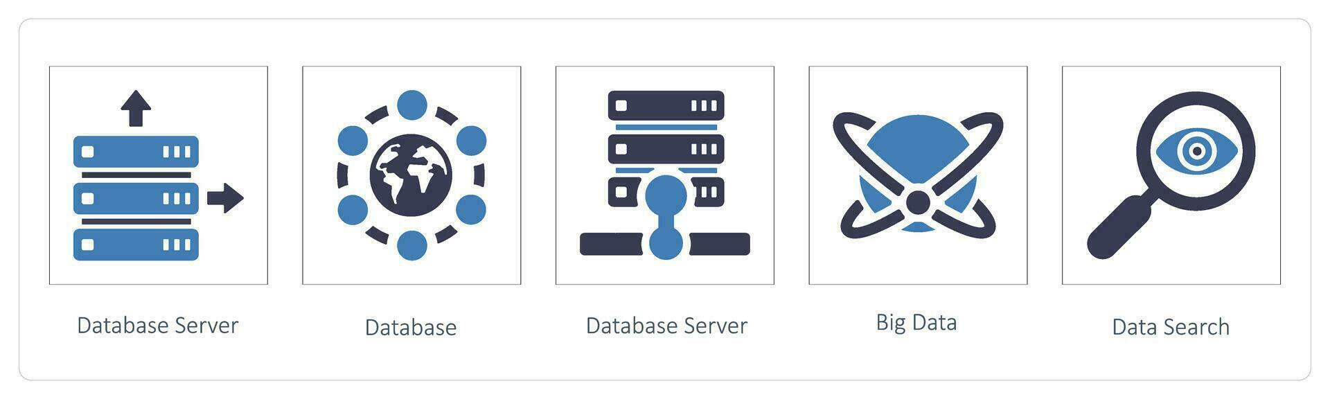 Database Server, database and Big Data 26454197 Vector Art at Vecteezy