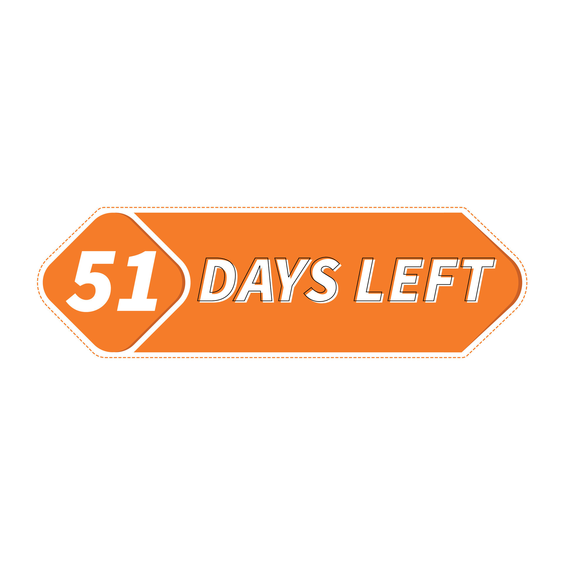 51 Days Left banner, countdown timer 26455147 Vector Art at Vecteezy 51 Days Left banner, countdown timer 26455147 Vector Art at Vecteezy