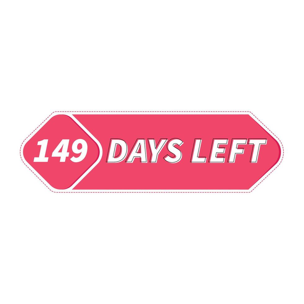 149 Days Left banner, countdown timer 26455240 Vector Art at Vecteezy 149 Days Left banner, countdown timer 26455240 Vector Art at Vecteezy