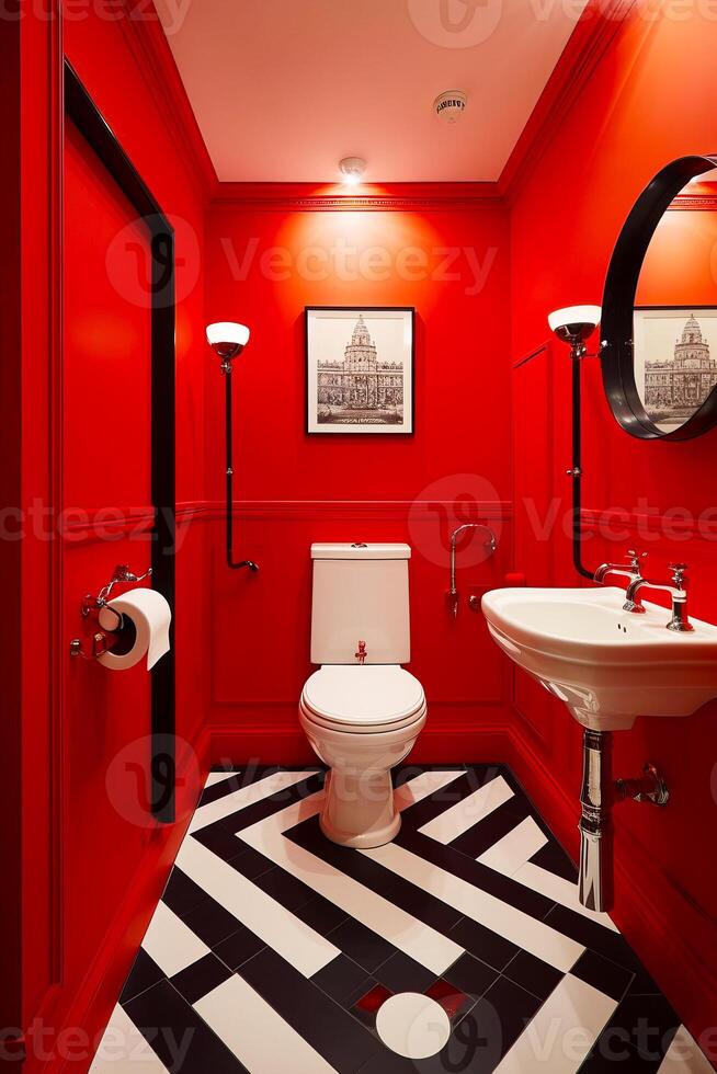 White Toilet Sitting Next To White Sink In Bathroom Under Window