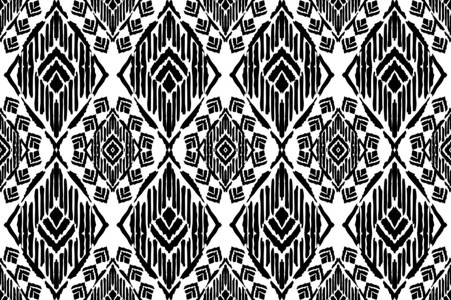 Modern Ikat Geometric Folklore Ornament With Diamonds Tribal Ethnic