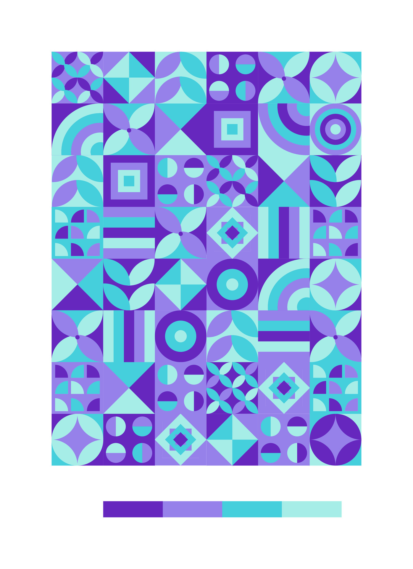 a colorful pattern with geometric shapes and colors 26460585 Vector Art ...