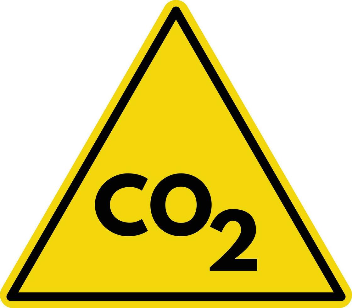 Co2 warning sign vector . CO2 and danger sign . Carbon dioxide gas warning sign 26468778 Vector ...