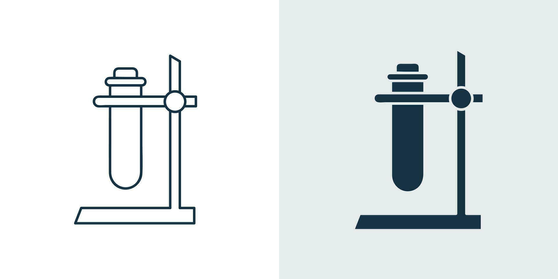 Laboratory Test Icon Vector Lab Test Tube Icon Outline And Solid