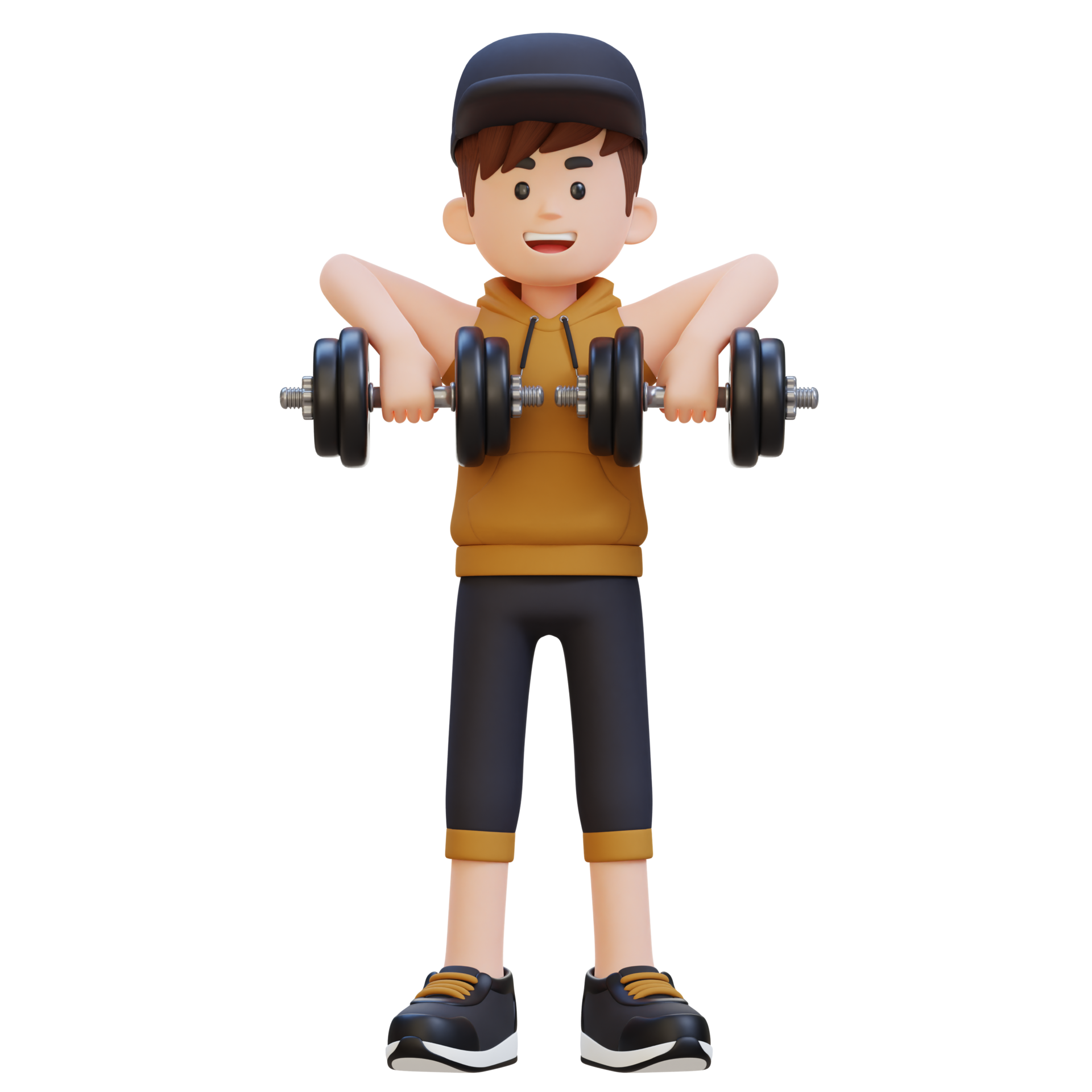 3D Sportsman Character Performing Upright Row With Dumbbell 26469311 PNG 3D Sportsman Character Performing Upright Row With Dumbbell 26469311 PNG