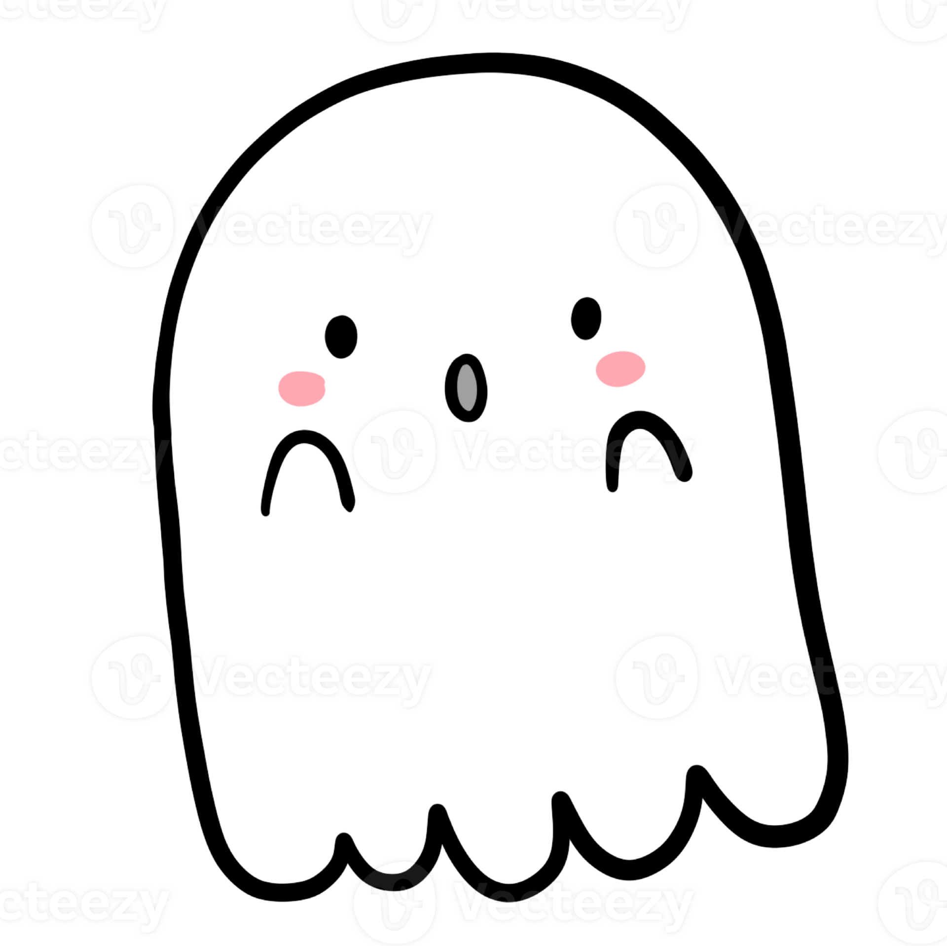 Cute Halloween Ghost 26480698 Png