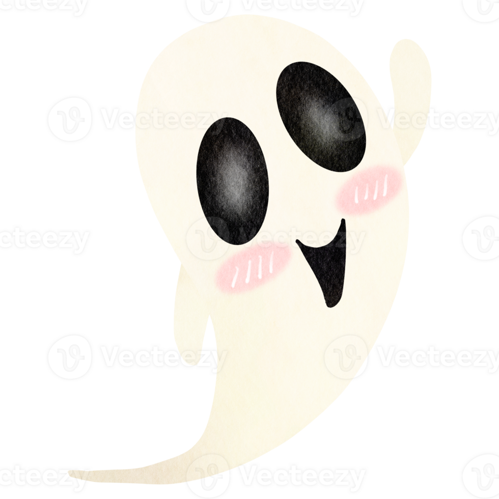 Cute Ghost Halloween Watercolor 26481218 PNG