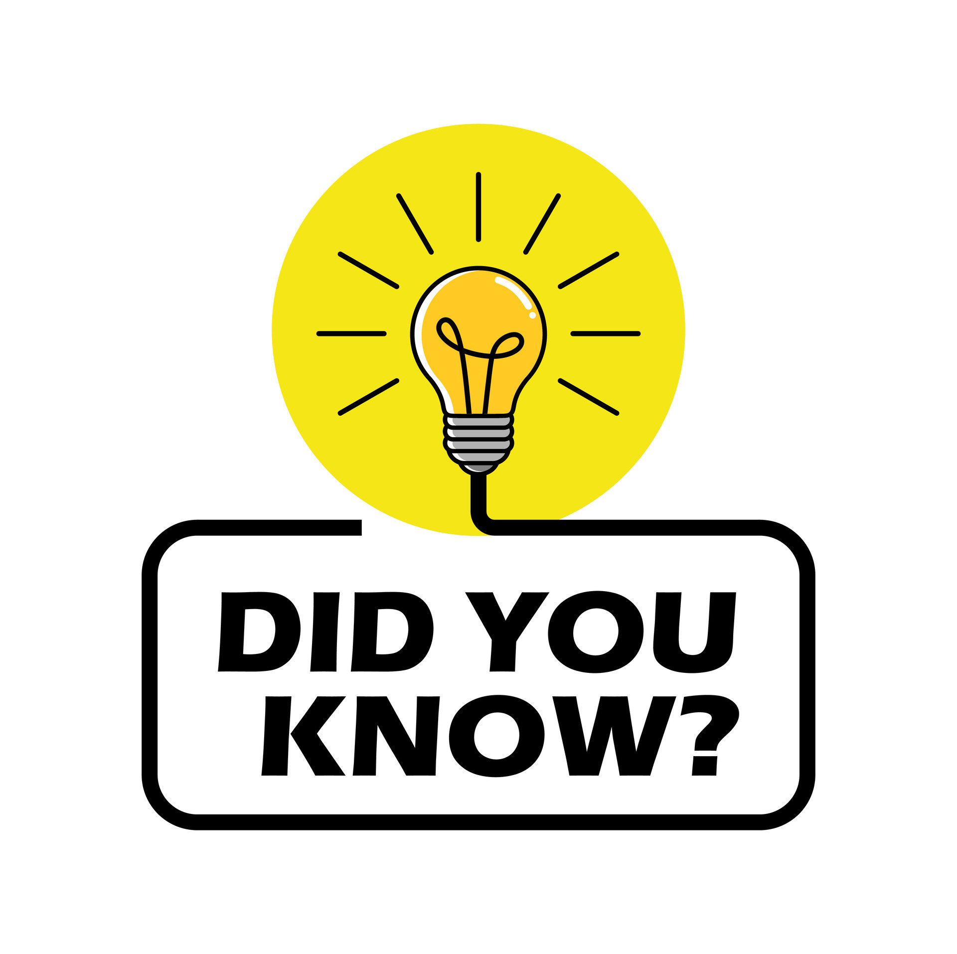 Did You Know label design with light bulb. Did You Know sign ... Did You Know label design with light bulb. Did You Know sign ...