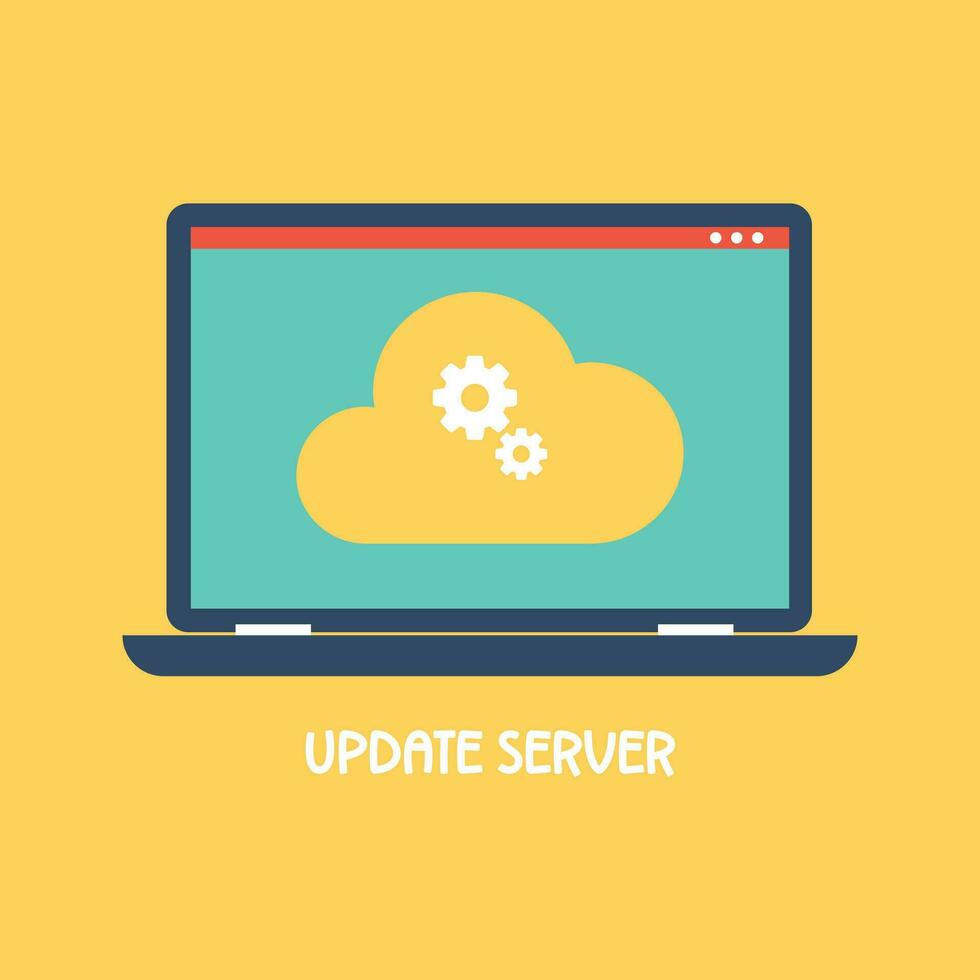 Update web server flat concept design 26486070 Vector Art at Vecteezy