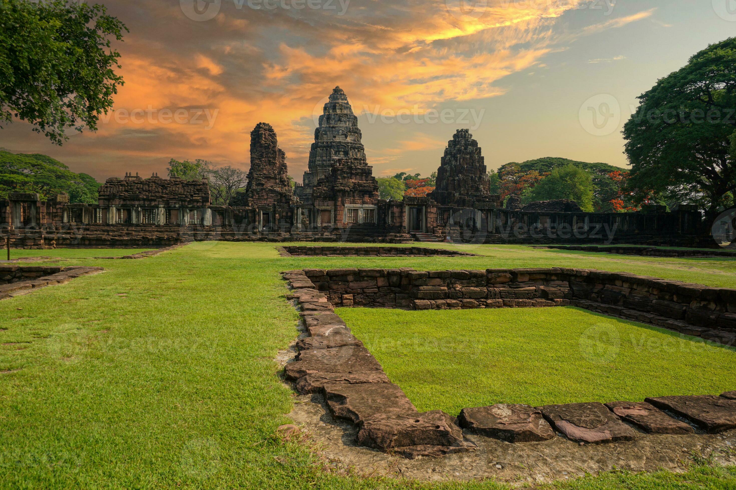 Phimai Historical Park, an ancient archaeological site, built around the 11th Buddhist century ...