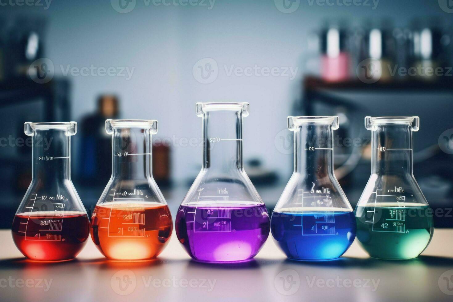 Colorful beakers filled chemical. Generate Ai 26487399 Stock Photo at ... Colorful beakers filled chemical. Generate Ai 26487399 Stock Photo at ...