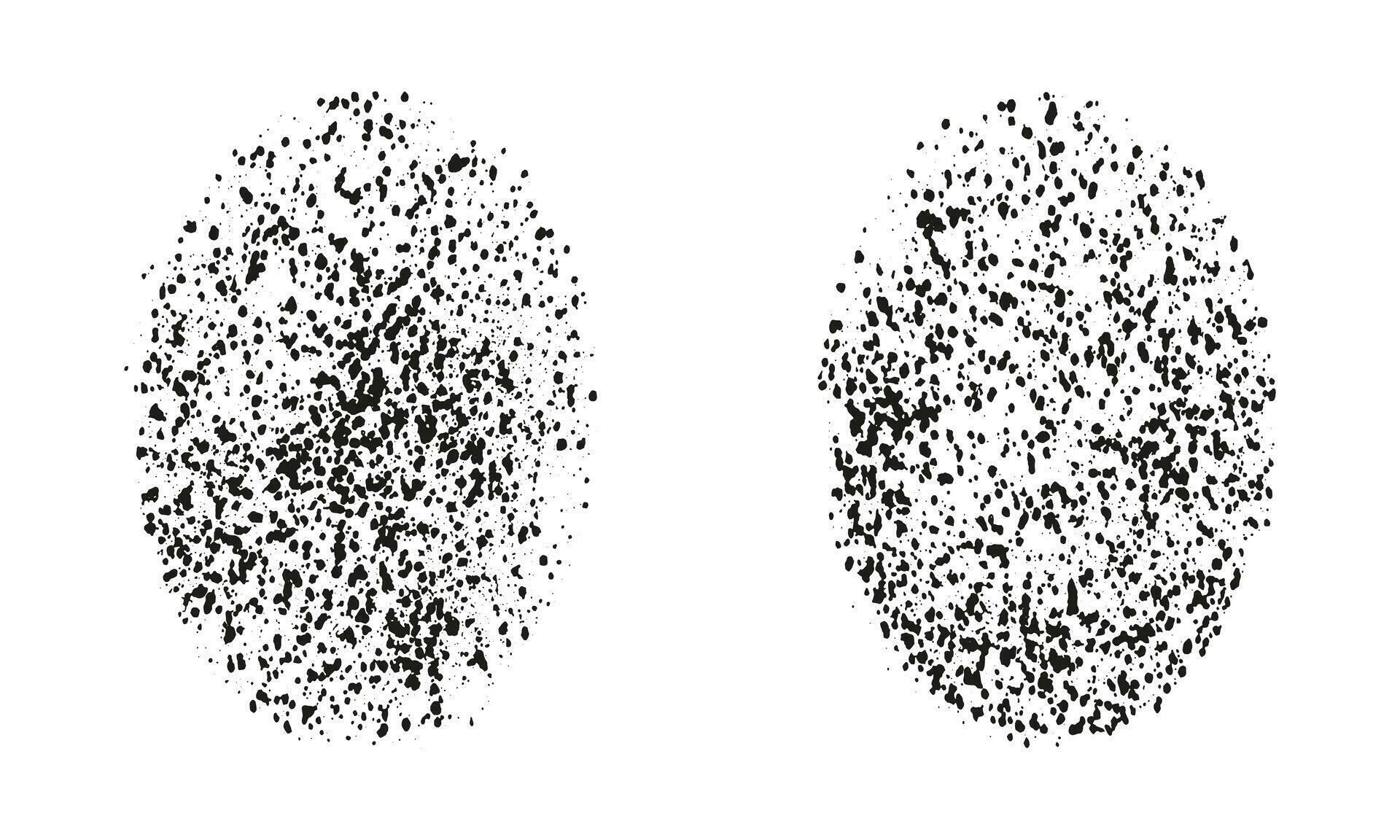 Grainy Grunge Effect Set. Abstract Spray. Circle Noise Texture. Black Dotted Stipple White ...