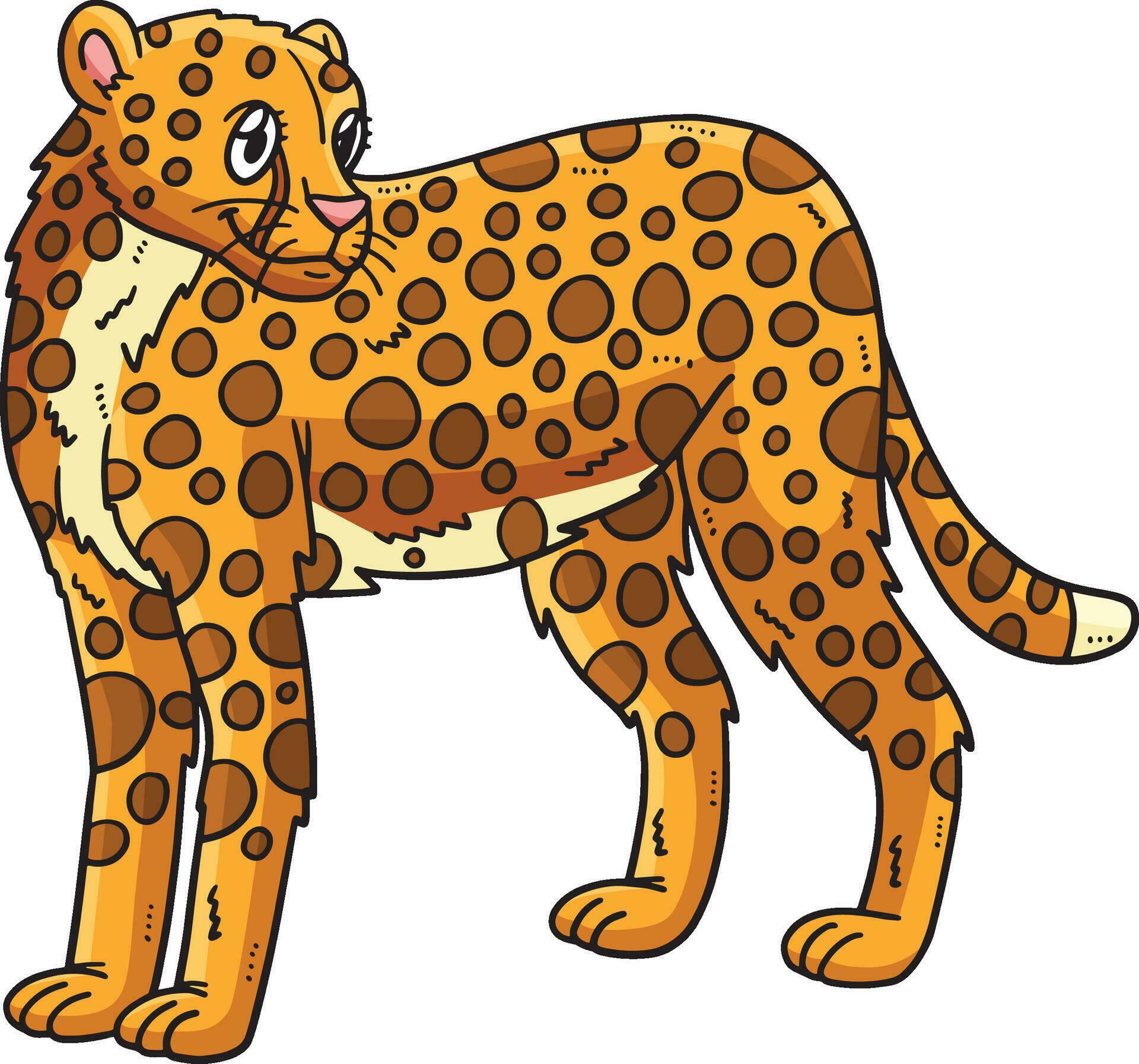 Mother Cheetah Cartoon Colored Clipart 26493126 Vector Art at Vecteezy