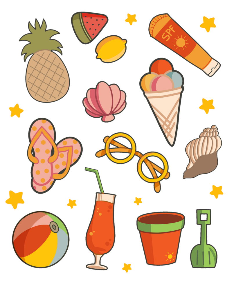 Summer clipart illustration pack 26494874 PNG