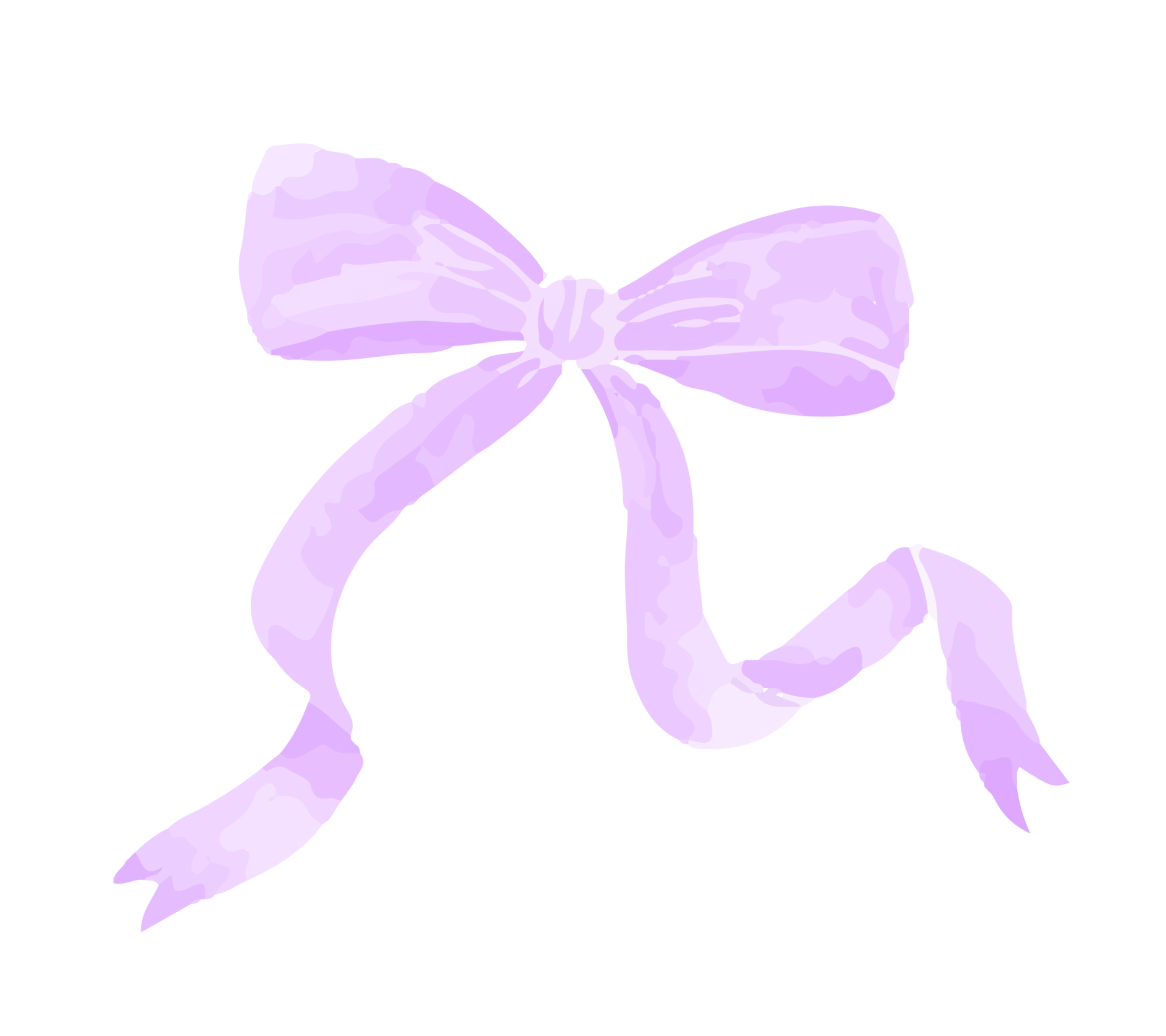 Watercolor purple ribbon bow 26494904 PNG