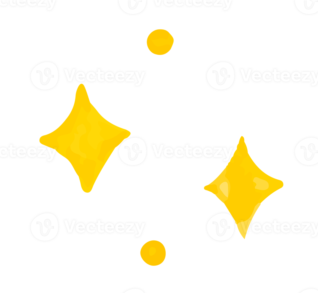 watercolor of simple stars sparkle icon 26495005 PNG