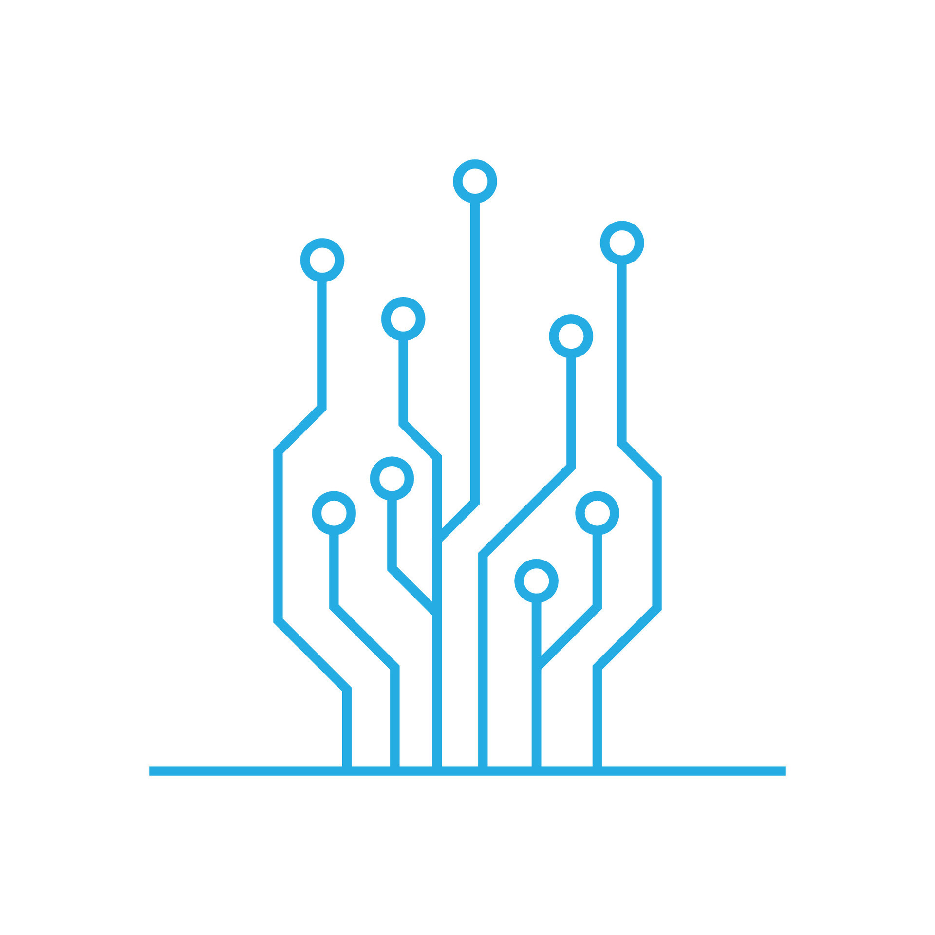 Digital Circuit Tree Vector icon 26496975 Vector Art at Vecteezy