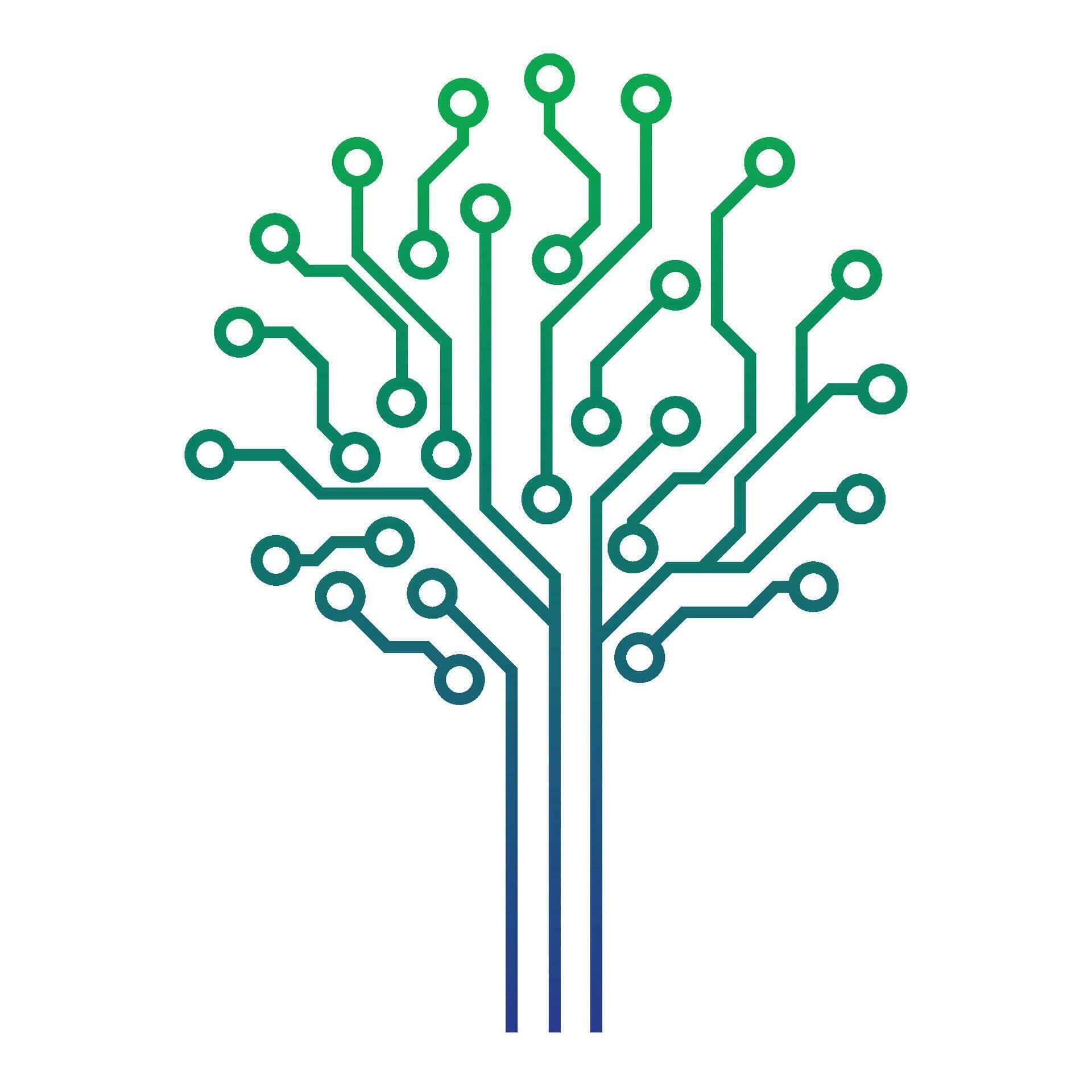 Digital Circuit Tree Vector icon 26496977 Vector Art at Vecteezy