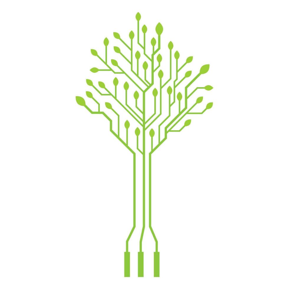 Digital Circuit Tree Vector icon 26496983 Vector Art at Vecteezy