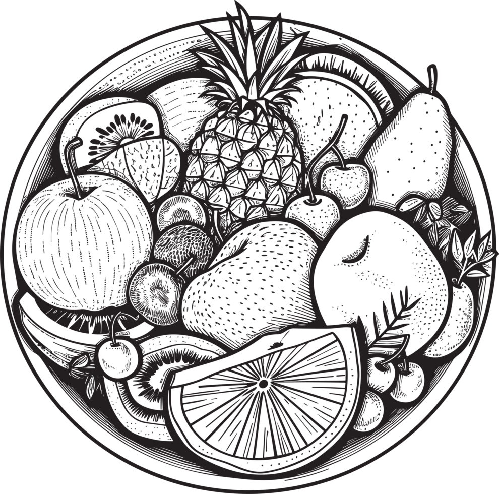 Fruits In Plate Ai Generative 26497171 Png